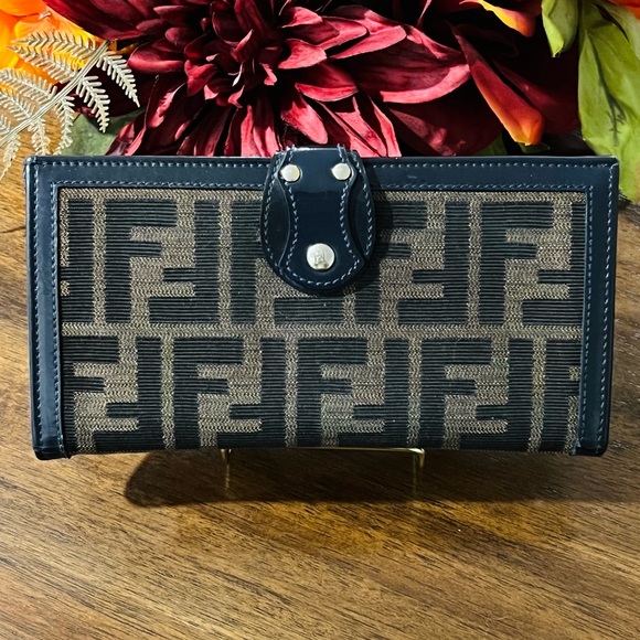 Fendi | Bags | Authentic Fendi Zucca Long Wallet Euc | Poshmark